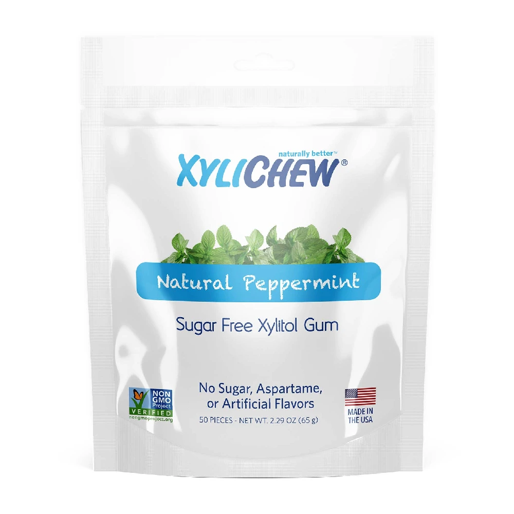 Peppermint Xylitol Chewing Gum - 1 Bag (50 pcs) | Healthy Chewing Gum